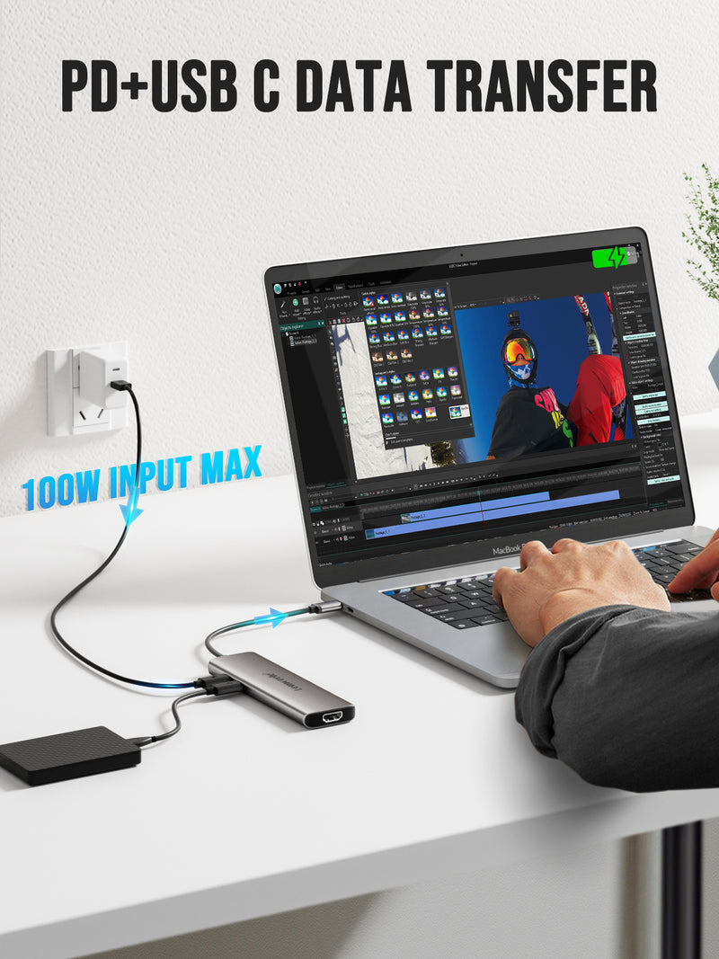 Lemorele USB C Multiport Adapter 8 in 1 【#TC38】