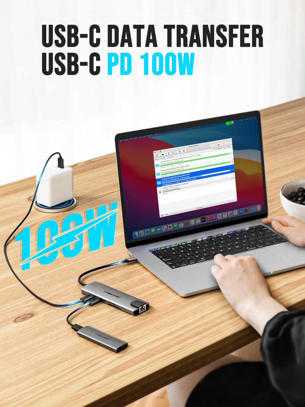 Lemorele USB C Hub 9 in 1【TC39-SEpanda】